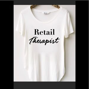 Tiff & Jen | Tops | Tiff Jen Designer Tee Retail Tharapist | Poshmark